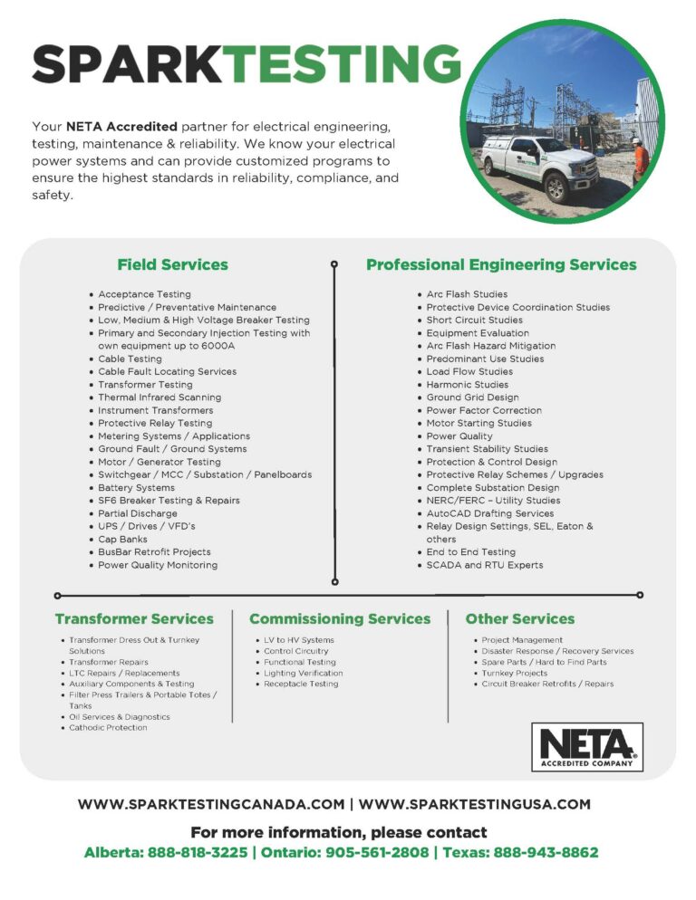NETA Certified Electrical Testing | Spark Testing